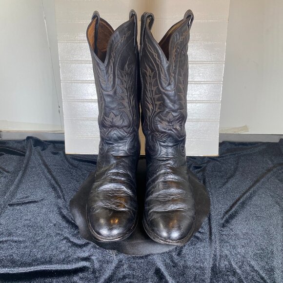 Tony Lama | Shoes | Mens Black 5 D Black Label Tony Lama Leather Cowboy ...